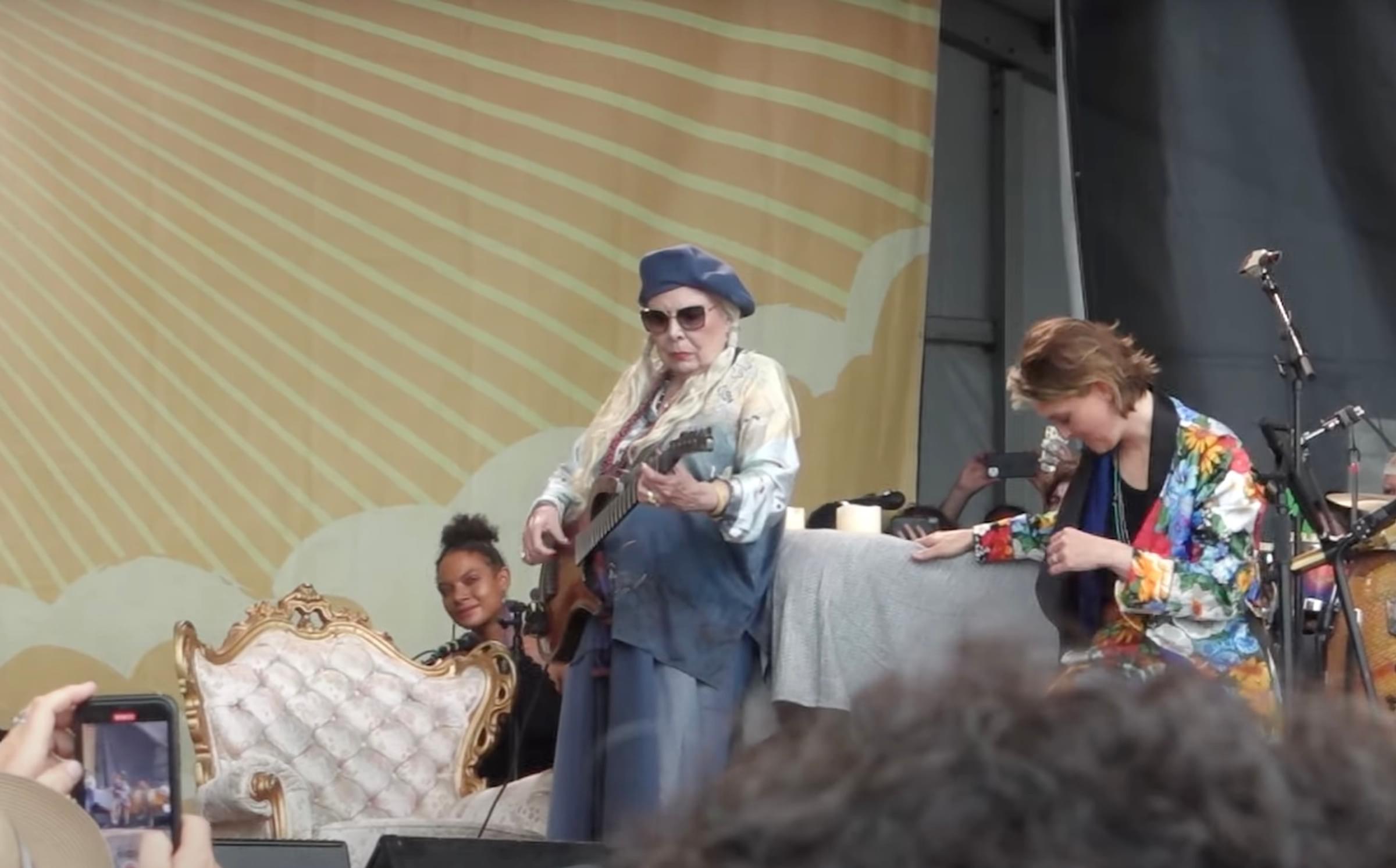 Joni Mitchell Gives Surprise Performance At Newport Folk Festival 2022
