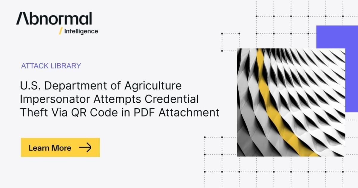 U.S. Department of Agriculture Impersonator Attempts Credential Theft… U.S. Department of Agriculture Impersonator Attempts Credential Theft…