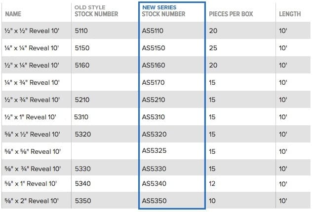 New Reveal Bead Substitution | Trim-Tex New Reveal Bead Substitution | Trim-Tex