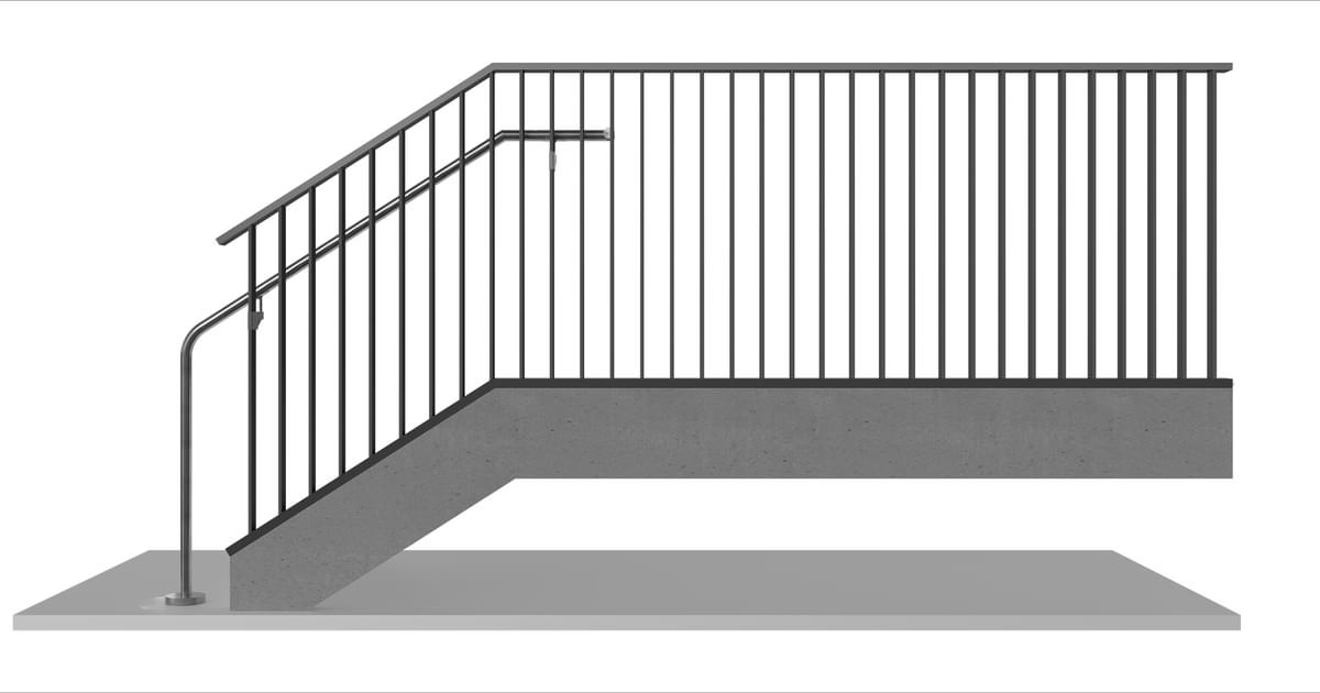 Slat Metal Picket Railing System Viva Railings